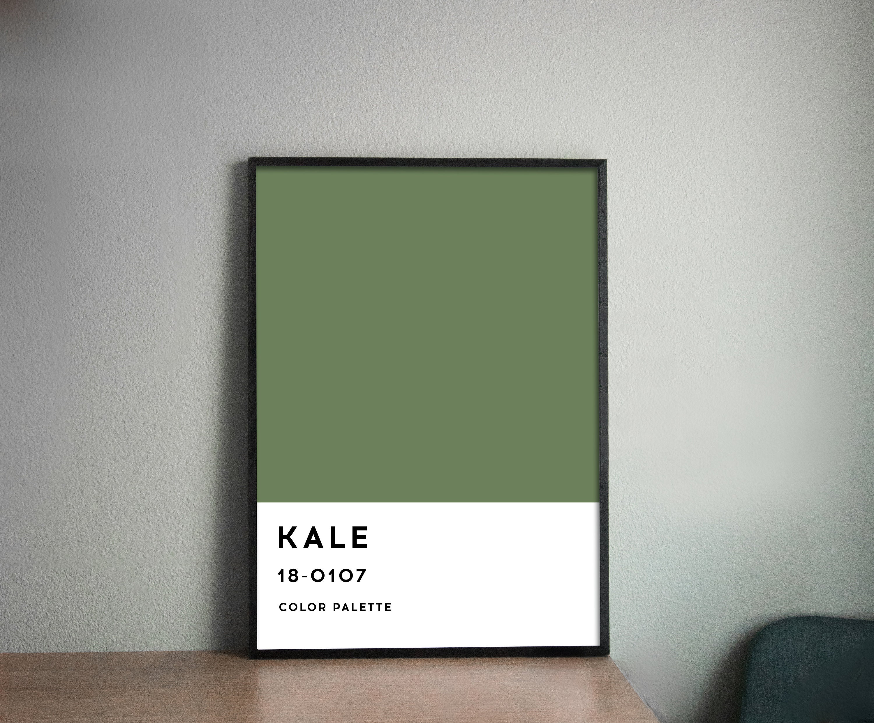 Kale Colour Print, Pantone Color Poster, Word Art Print and Printable ...