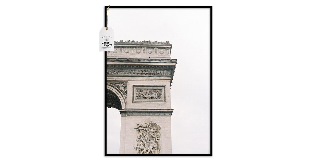 Arc De Triomphe Print, Architecture Poster, Modern Travel Print, Paris ...