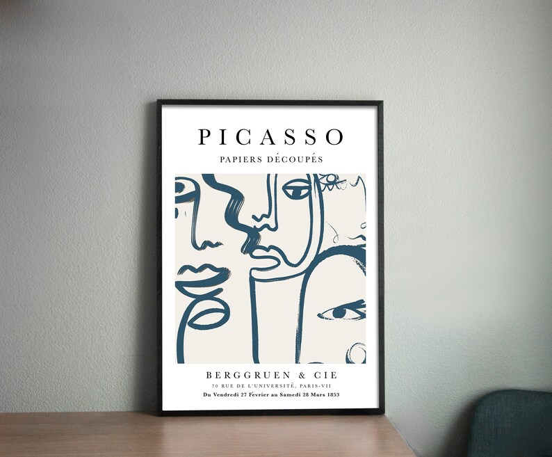 Picasso Exhibition Poster, PRINTABLE ART, Modern Museum Poster ...