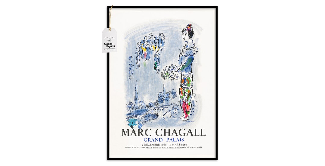 Marc Chagall Exhibition Poster, PRINTABLE ART, Modern Museum Poster ...