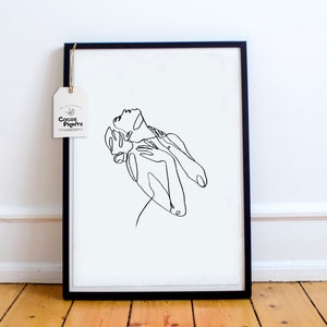 One Line Figure Art, Modern Line Art, PRINTABLE ART, One Line Drawing ...