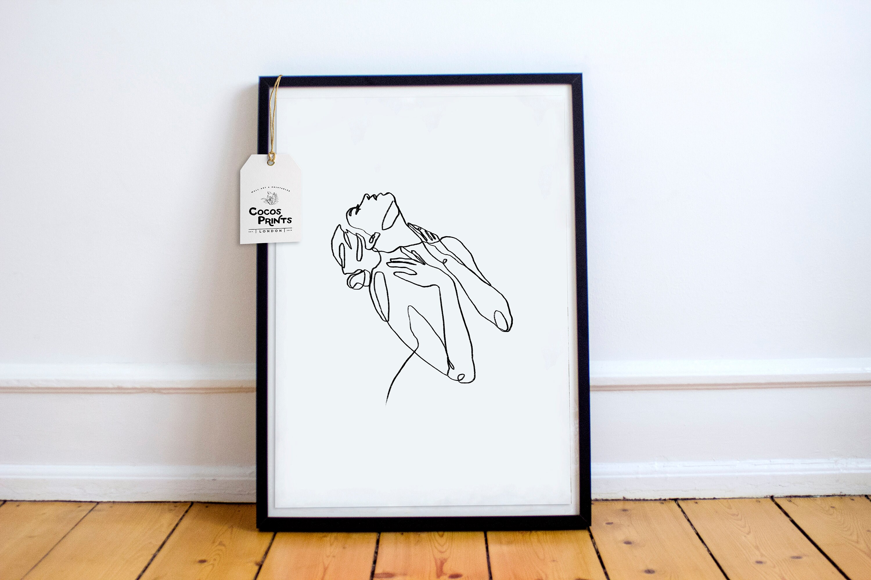 One Line Figure Art, Modern Line Art, PRINTABLE ART, One Line Drawing ...