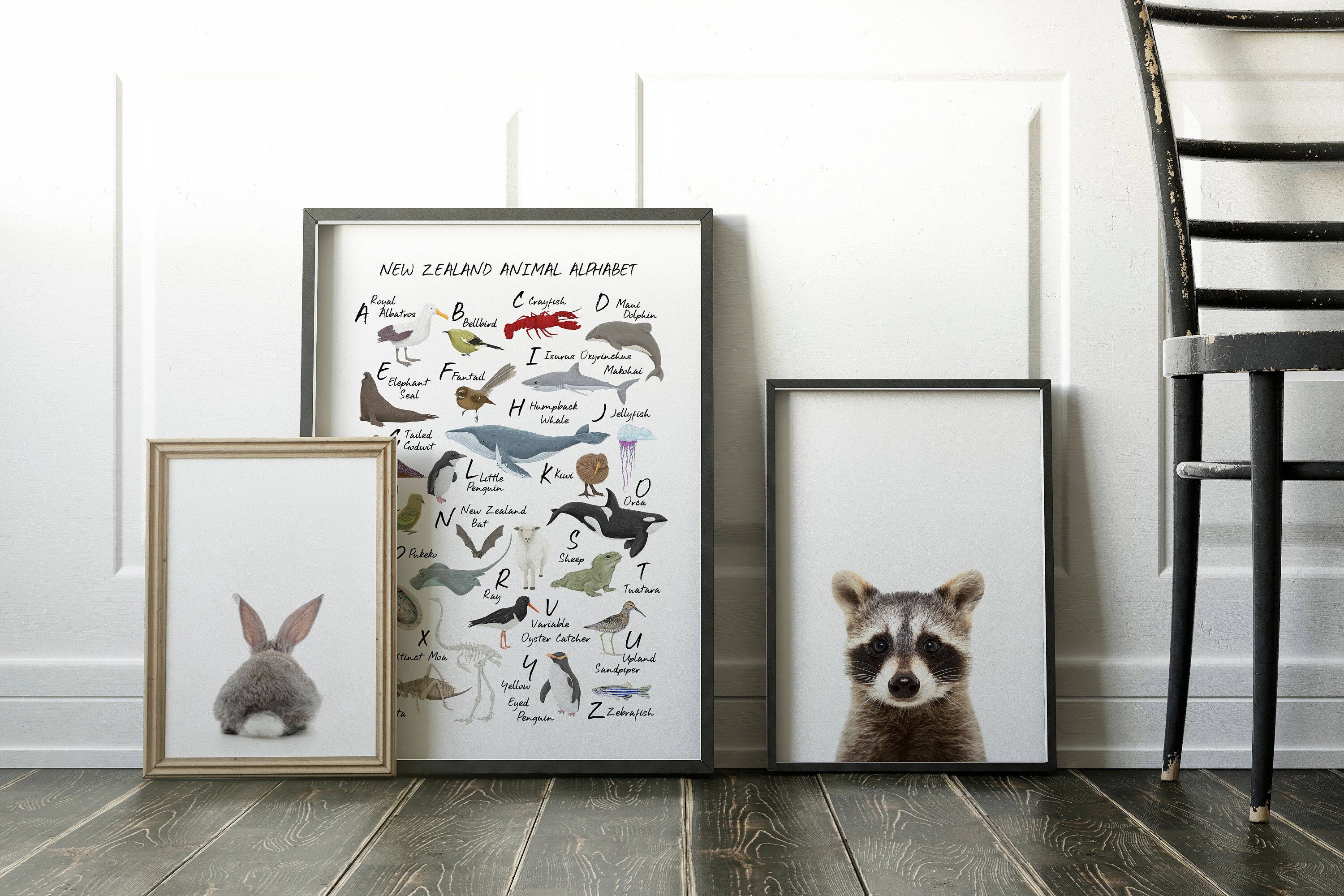 New Zealand Alphabet Nursery Print, New Zealand Gift, Nursery Wall Art ...