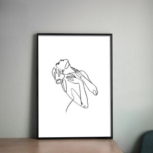 One Line Figure Art, Modern Line Art, PRINTABLE ART, One Line Drawing ...