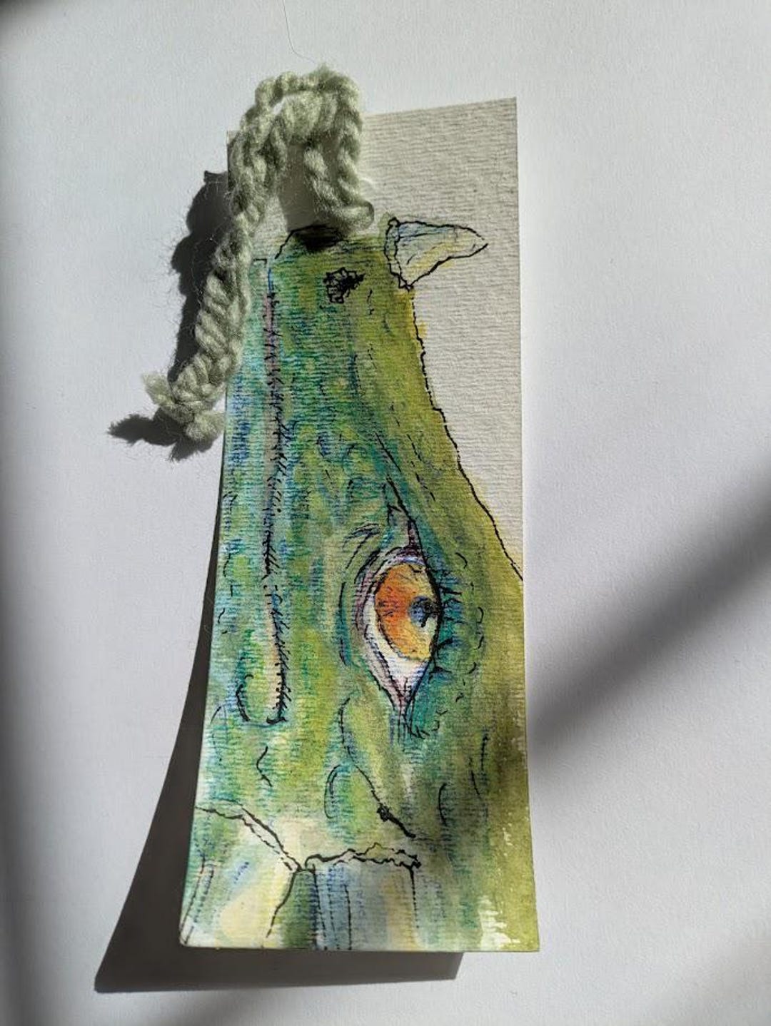 Custom Mixed Media Dragon Head Bookmark With Custom Yarn Tassel - Etsy