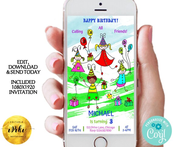 Calling All Friends Birthday Invitation Boy Birthday Party | Etsy