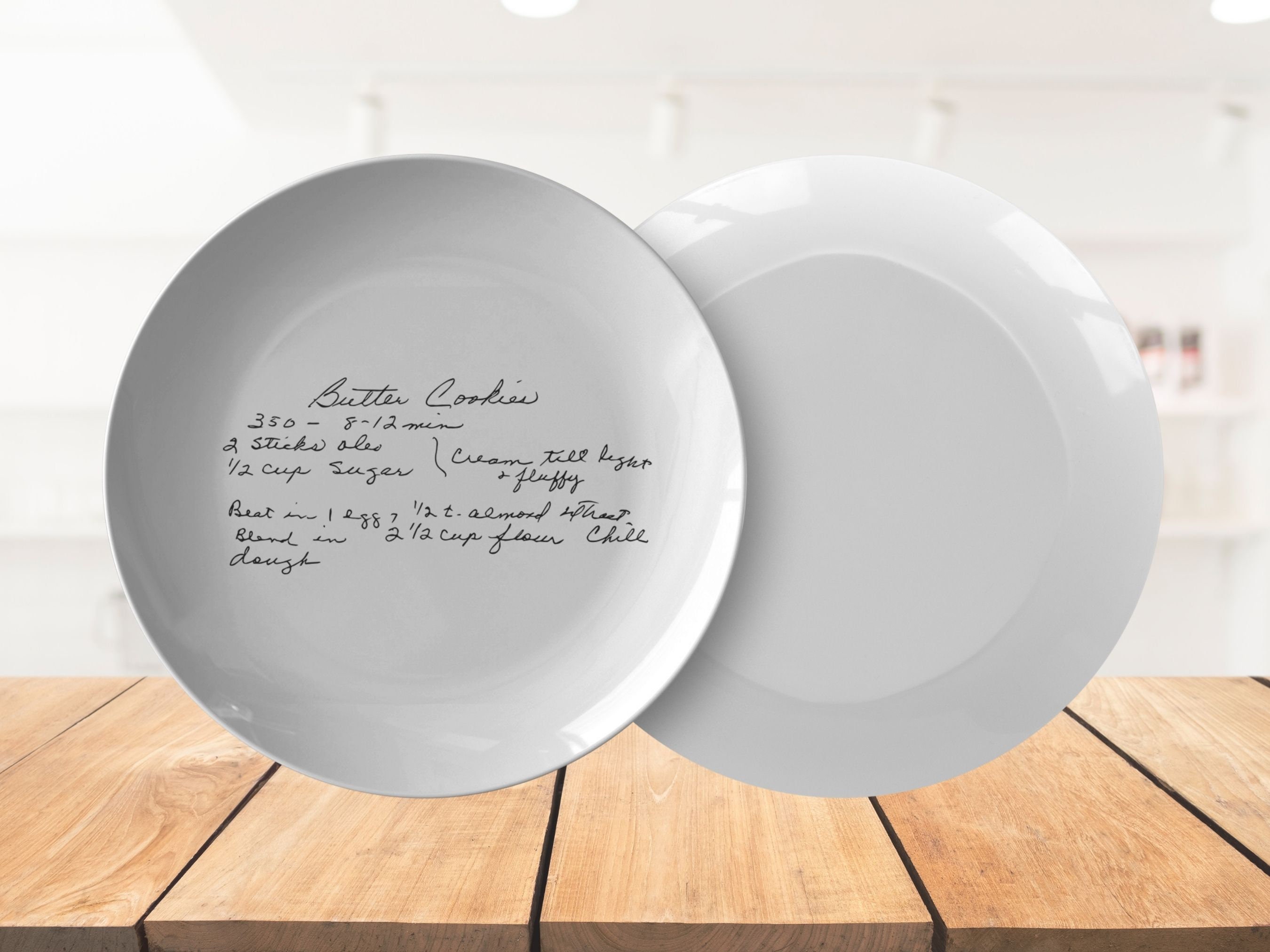 Handwritten Recipe Plate Custom Family Recipe Kitchenware Gift for Mom ...