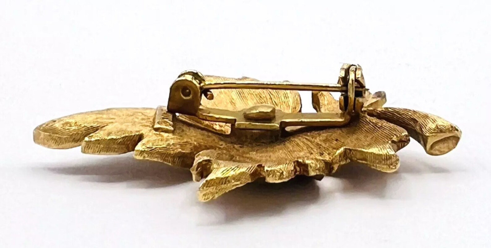 Vintage Signed Mamselle Textured Gold Tone Maple Leaf Brooch Pin - Etsy