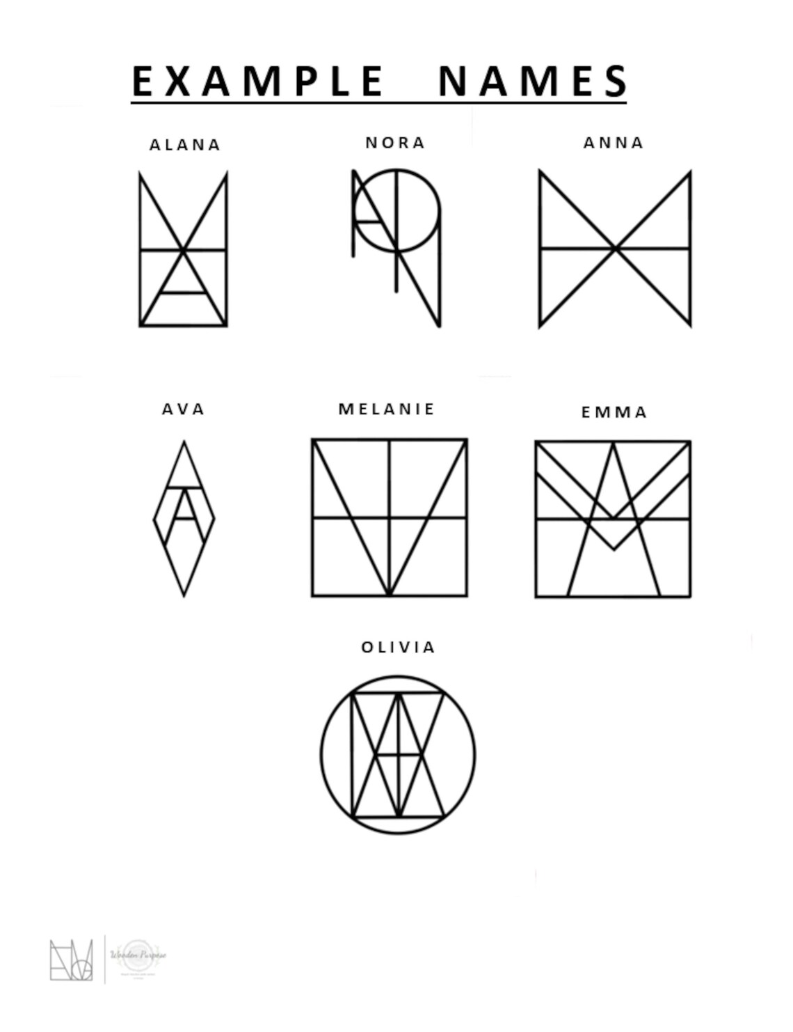 Custom Unique Name Logo Design Digital Download by Email. | Etsy