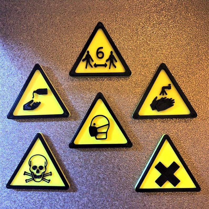 Reminder & Warning Signs for Sandtray in 3 Color Choices - Etsy