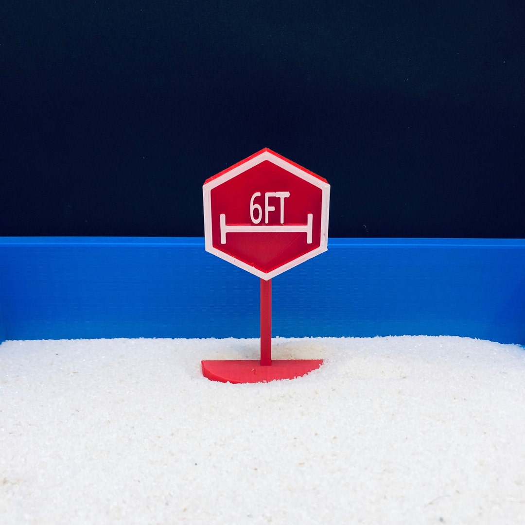6 Feet Apart Sign for Sandtray - Etsy