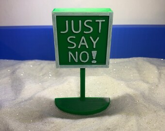 Just Say No Sign - Etsy