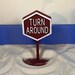 Sandtray Miniature Sign "turn Around" - Etsy