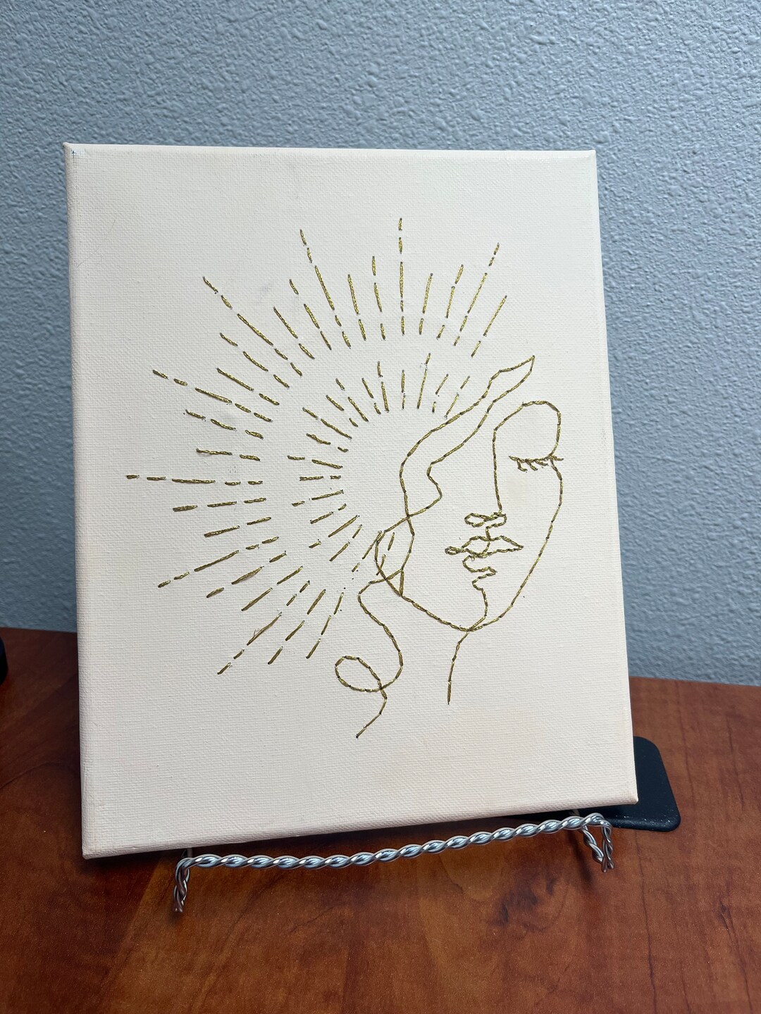 Starlight Beauty, Embroidery Art, Canvas Art, Feminine Embroidery Art ...