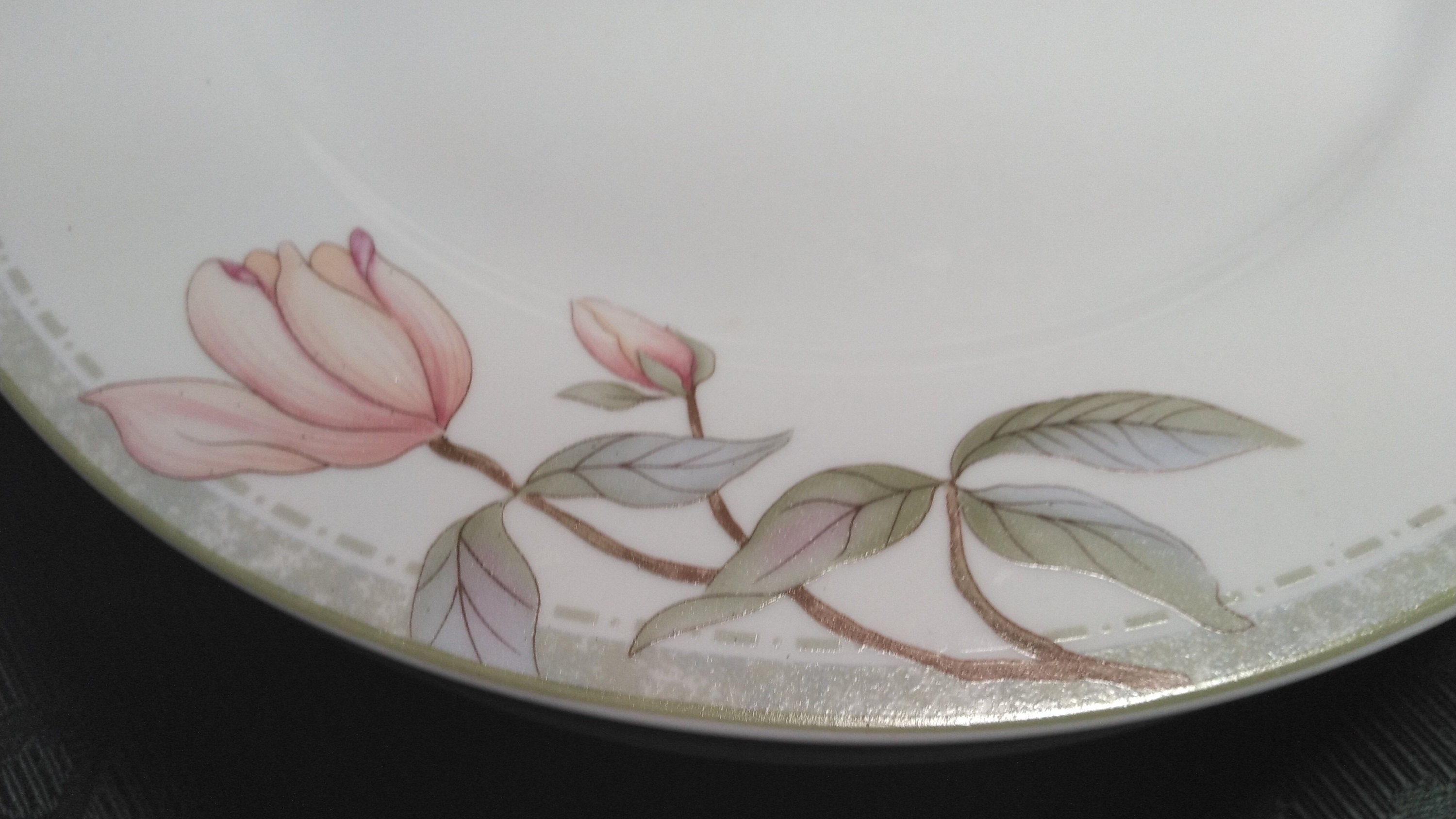 Savannah Dishes Subtle Pink Flowers With Sage Leaves 14 - Etsy