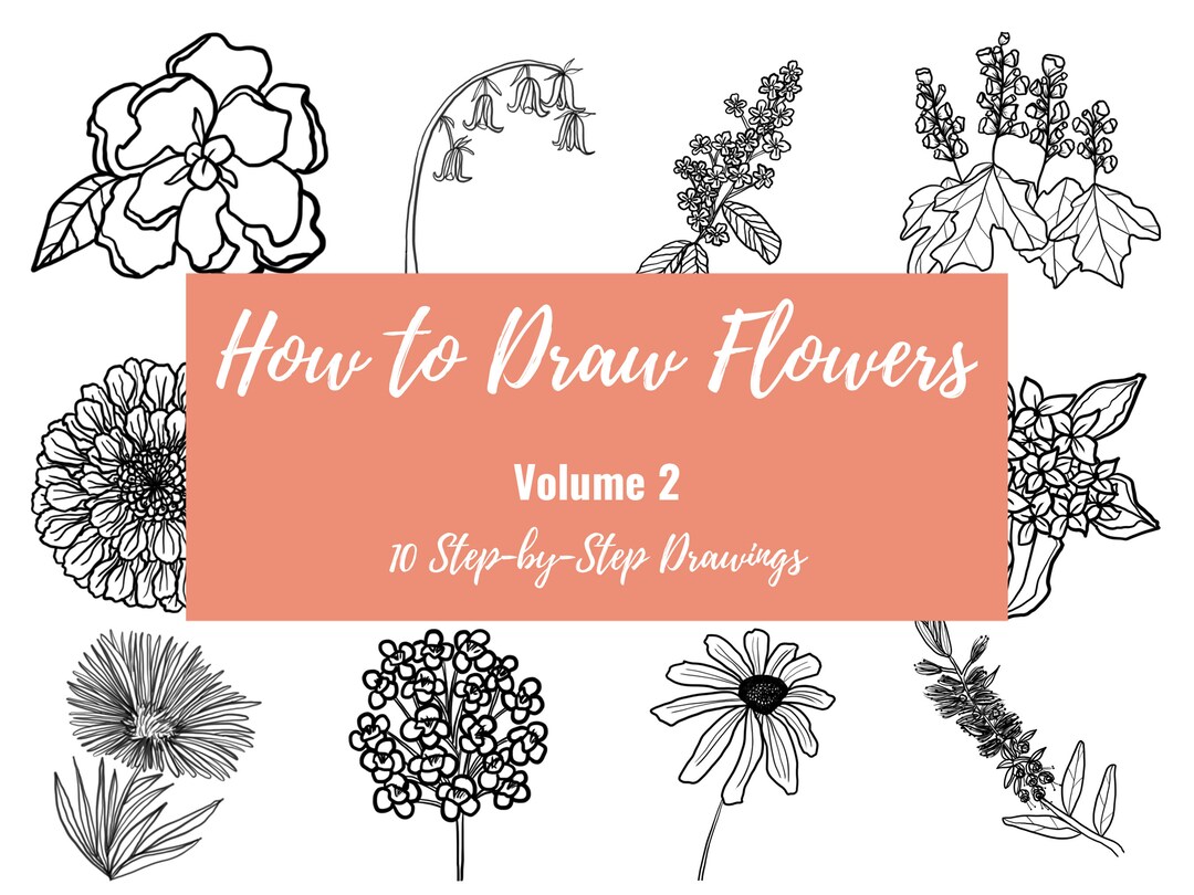 Volume 2: How to Draw Flowers, Printable Worksheets, Bullet Journal ...