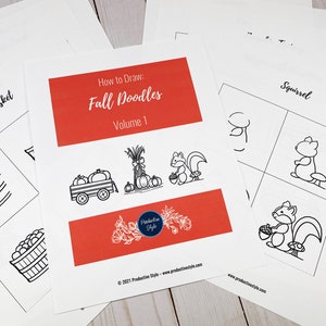 How to Draw Cute Fall Doodles, Printable Worksheets, Bullet Journal ...