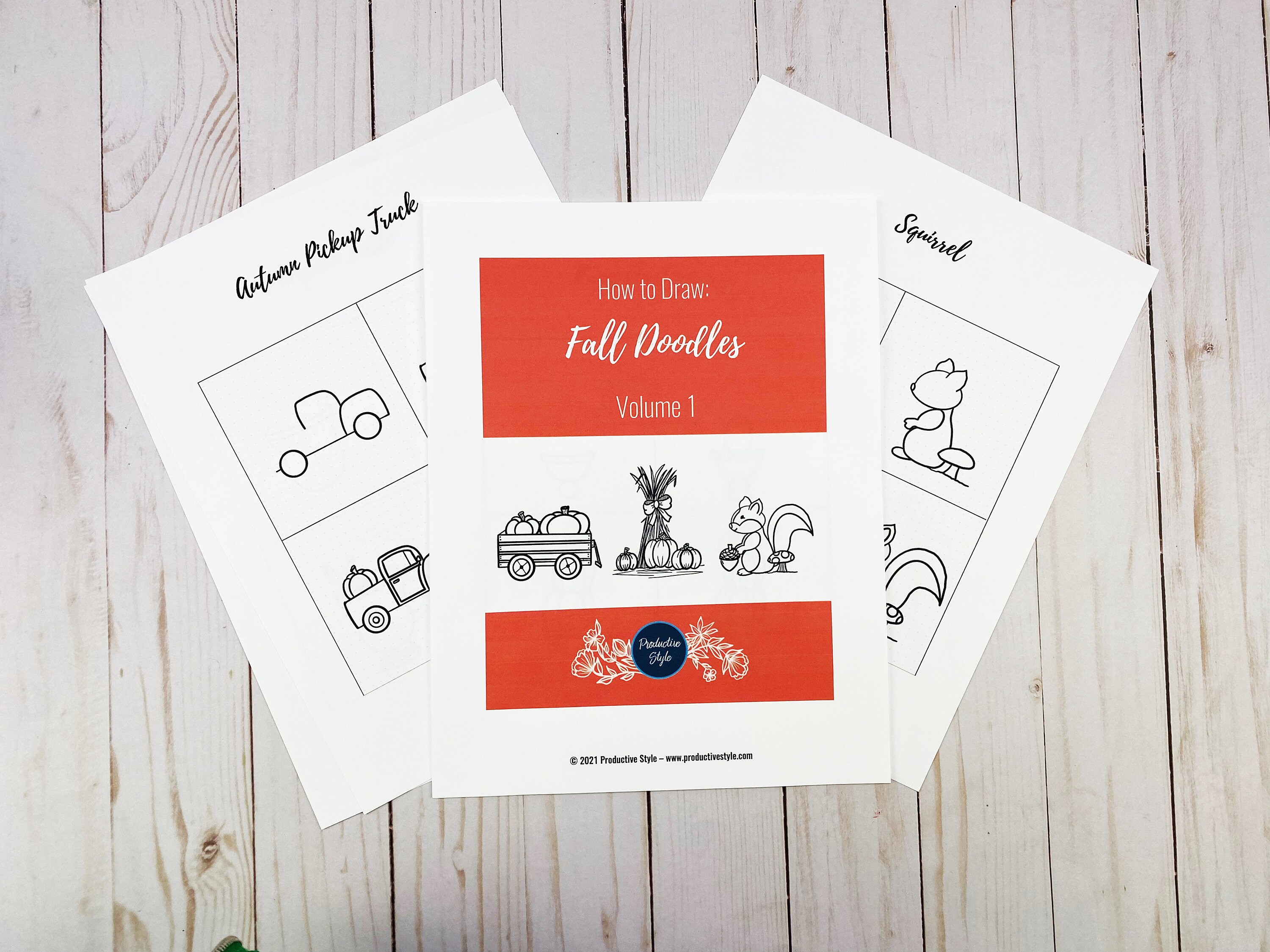 How to Draw Cute Fall Doodles, Printable Worksheets, Bullet Journal ...