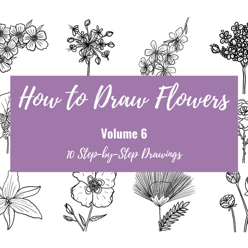 How to Draw Flowers - Etsy