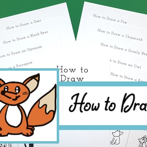 Forest Animals - 12 Printable How to Draw Pages - Instructadoodle ...
