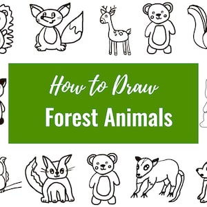 Forest Animals - 12 Printable How to Draw Pages - Instructadoodle ...