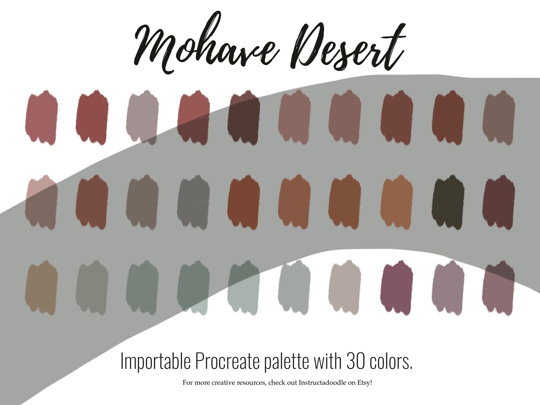 Mojave Desert Boho Procreate Color Palette, iPad Swatches File ...