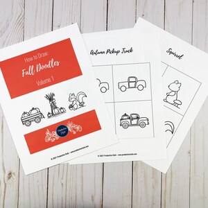 How to Draw Cute Fall Doodles, Printable Worksheets, Bullet Journal ...