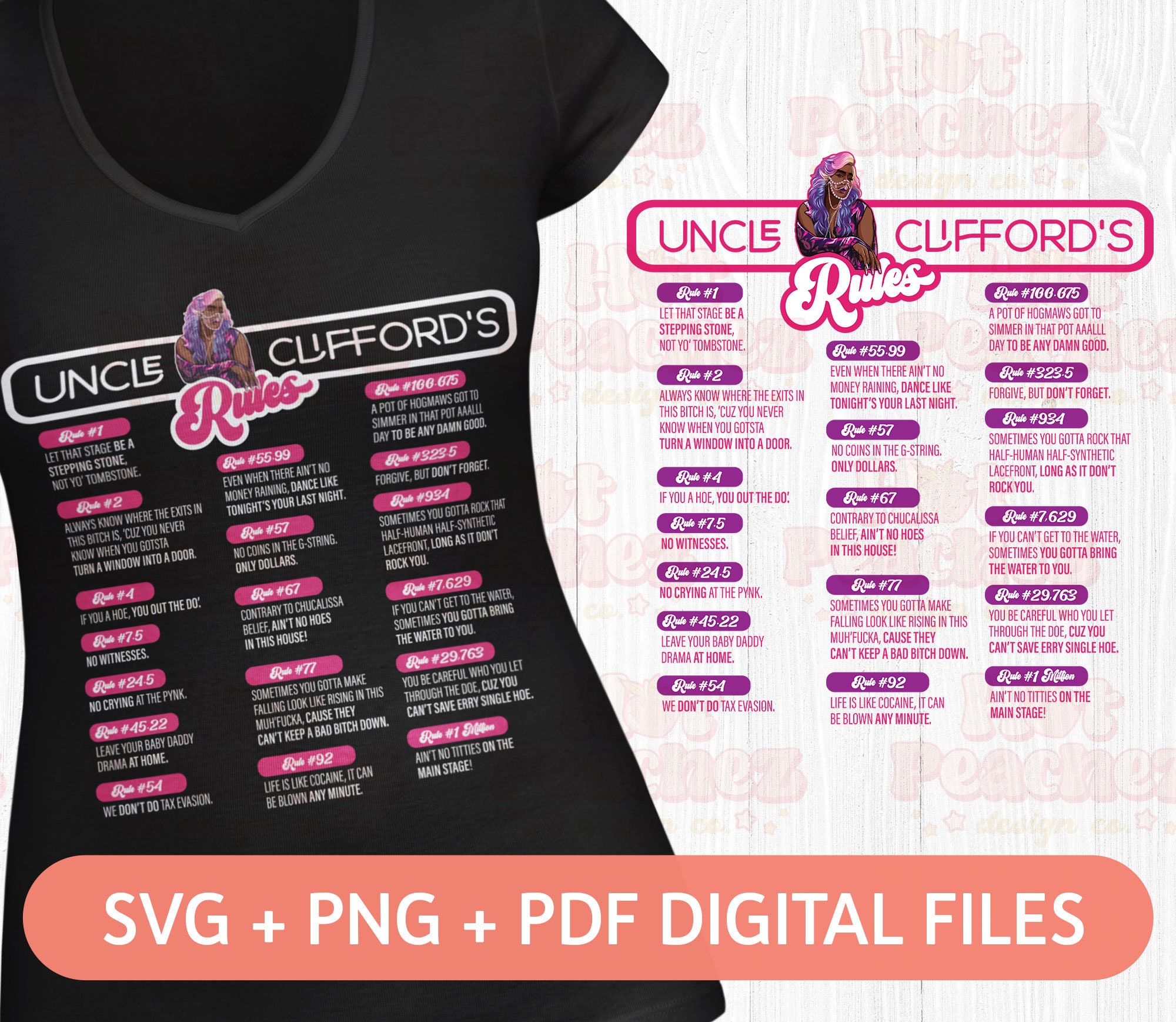 Uncle Cliffords Rules SVG P Valley Svg Season 2 Cricut - Etsy Ireland