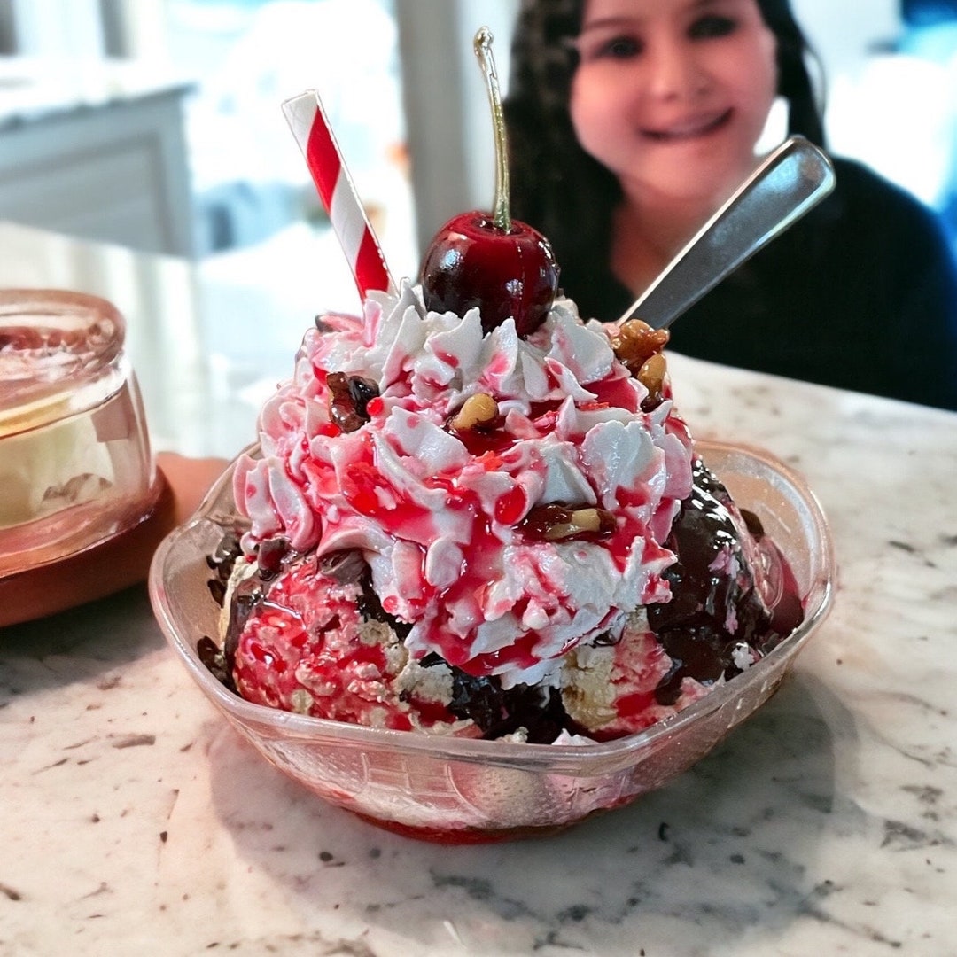 Fake Ice Cream Sundae ready to Ship. Display Ice Cream - Etsy