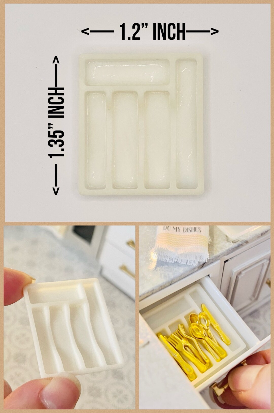 Miniature Organizer for Silverware / Utensils 1/12 Scale for - Etsy