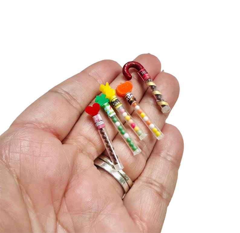 1/12 Scale Miniature Candy Cane Tube Candies for Dollhouse Gift - Etsy