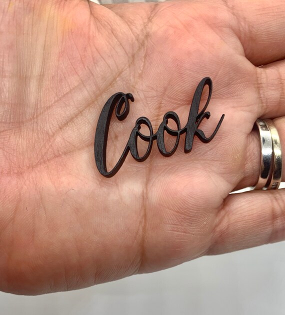 Miniature Lasercut COOK Sign for Dollhouse Decor | Etsy