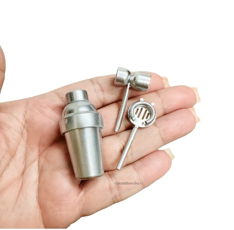 1/6 Scale Cocktail Shaker Set 5 Pc for Dollhouse - Etsy