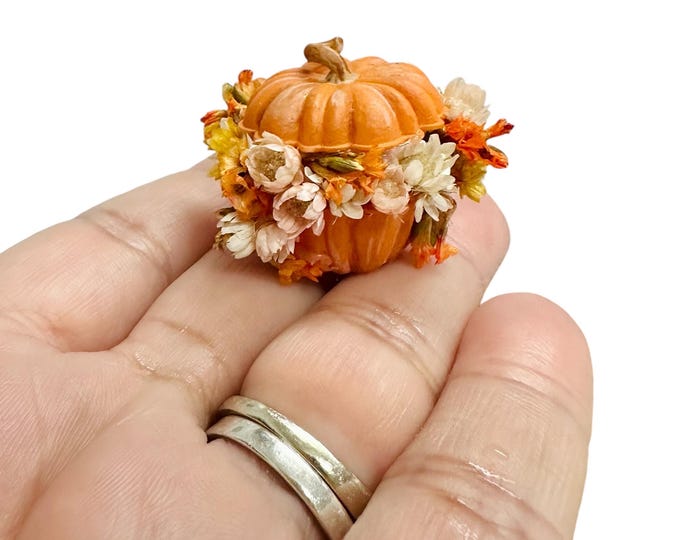 1/12 Scale Pumpkin Floral Centerpiece Decor for Dollhouse - Etsy