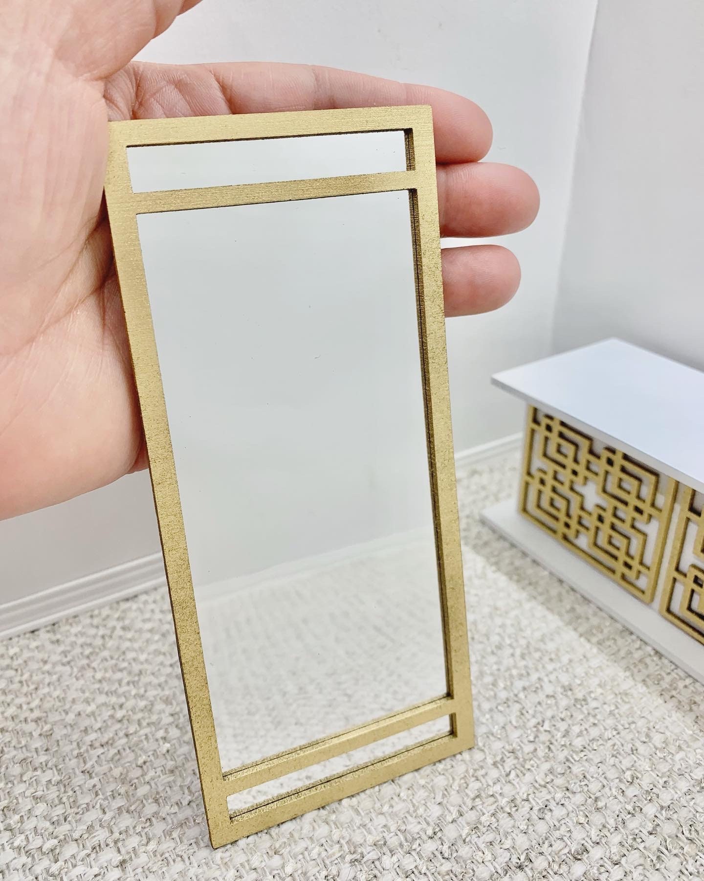 1:12 Scale Miniature Floor Mirror for Dollhouse - Etsy
