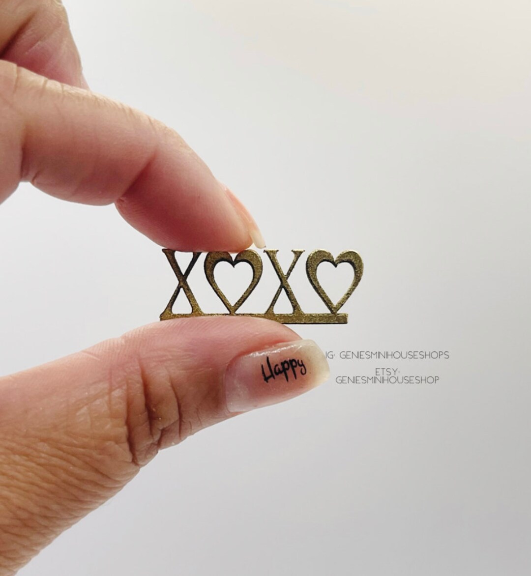 1/12 Miniature XOXO Golden Stand for Dollhouse - Etsy
