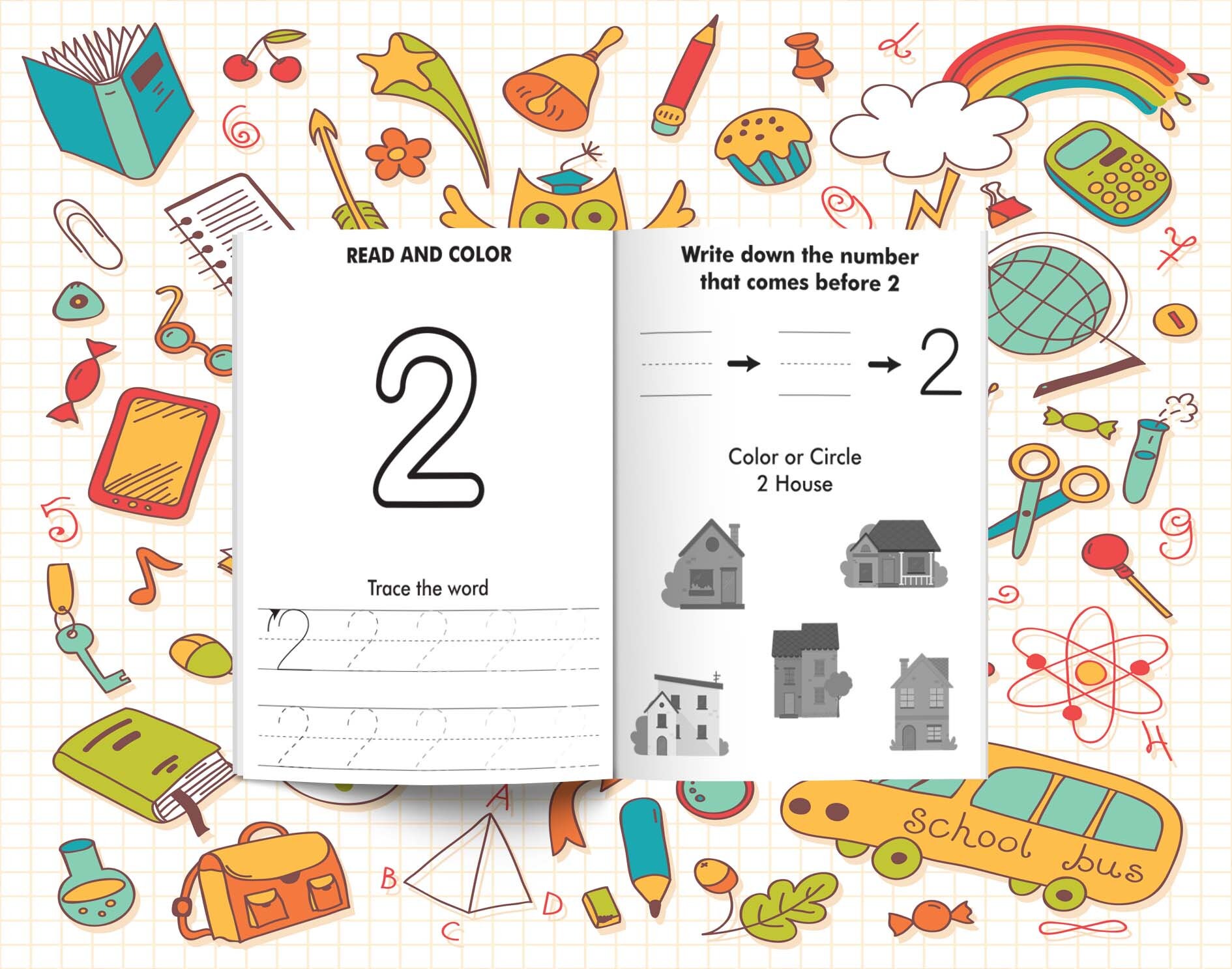 Printable A4 TWO SETS Preschool Kindergarten Math Workbook | Etsy