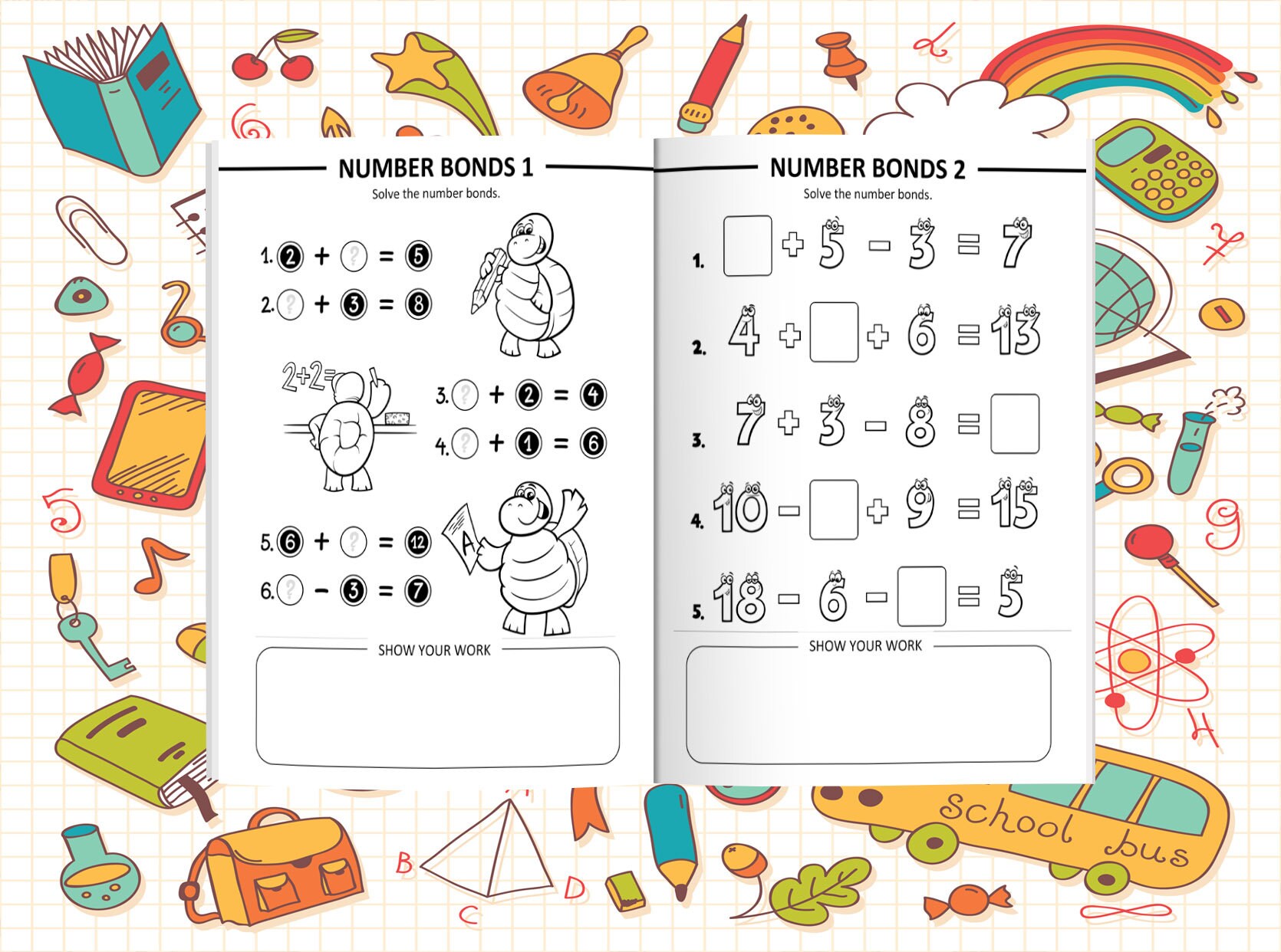 Printable A4 TWO SETS Preschool Kindergarten Math Workbook | Etsy