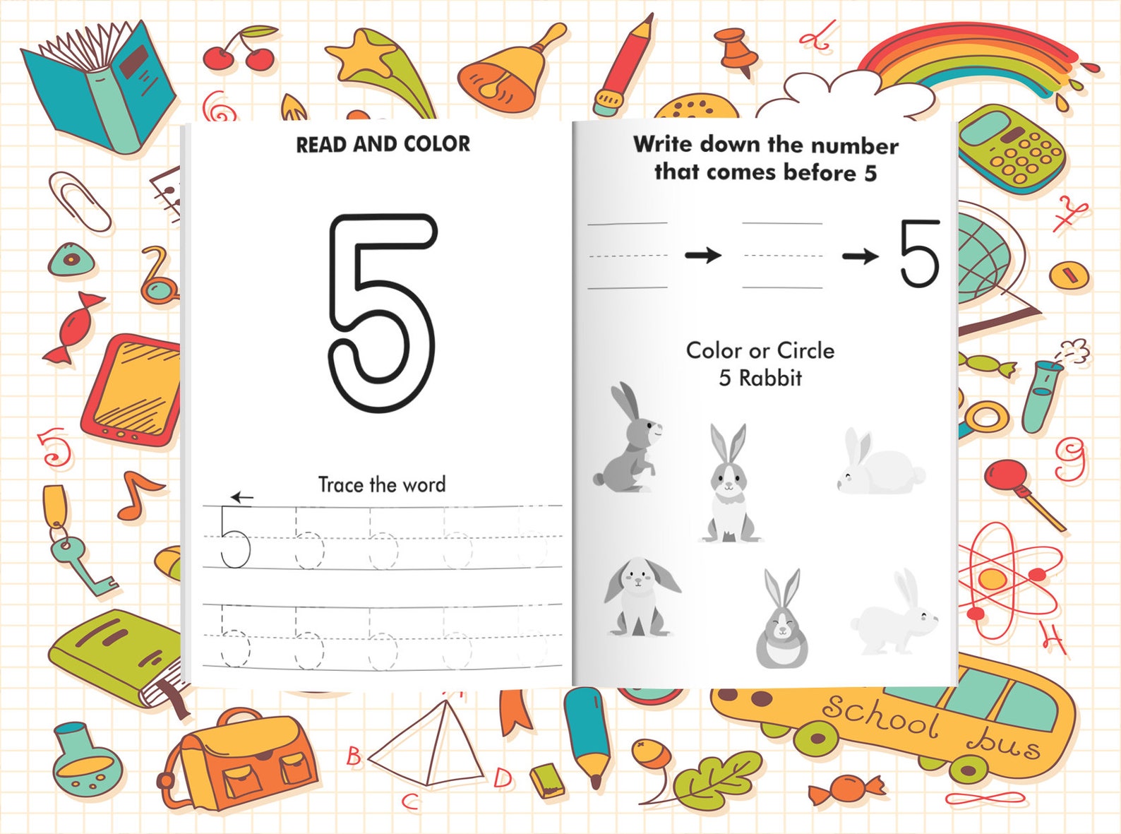 Kindergarten Math Workbook: Ages 2-7 Homeschool Activity Worksheet - Etsy