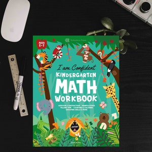 Printable A4 - TWO SETS Preschool + Kindergarten Math Workbook Age 2-7 ...