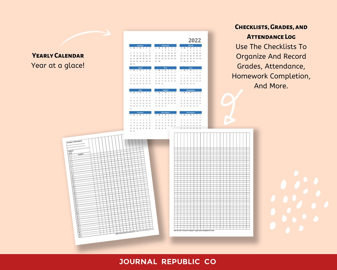 Teacher Planner 2023-2024 Printable Bundle Lesson Planner - Etsy