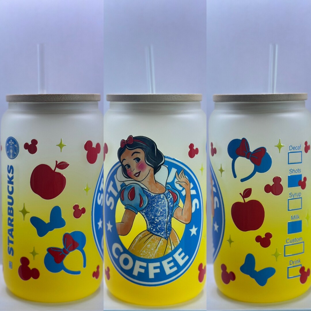 Snow White Starbucks Libbey Glass - Etsy