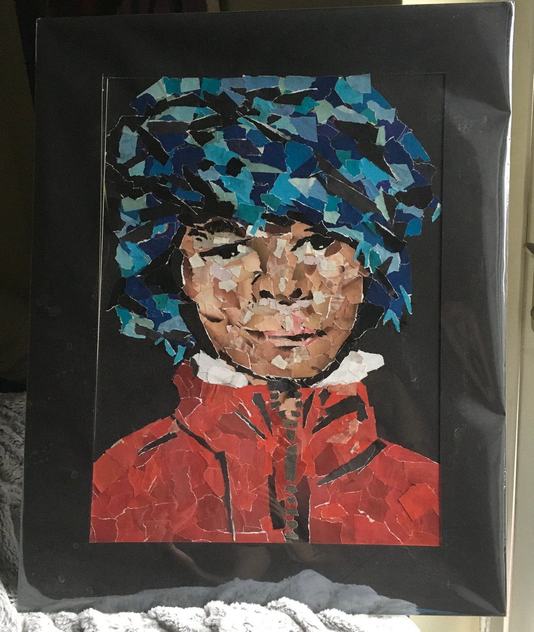 Paper Portrait/ Handmade Art/ Paper Collage/ Recycled Art/ Original Art ...