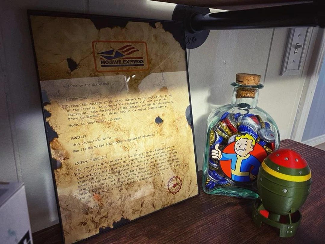 Fallout New Vegas Courier Letter (distressed & Framed) - Etsy