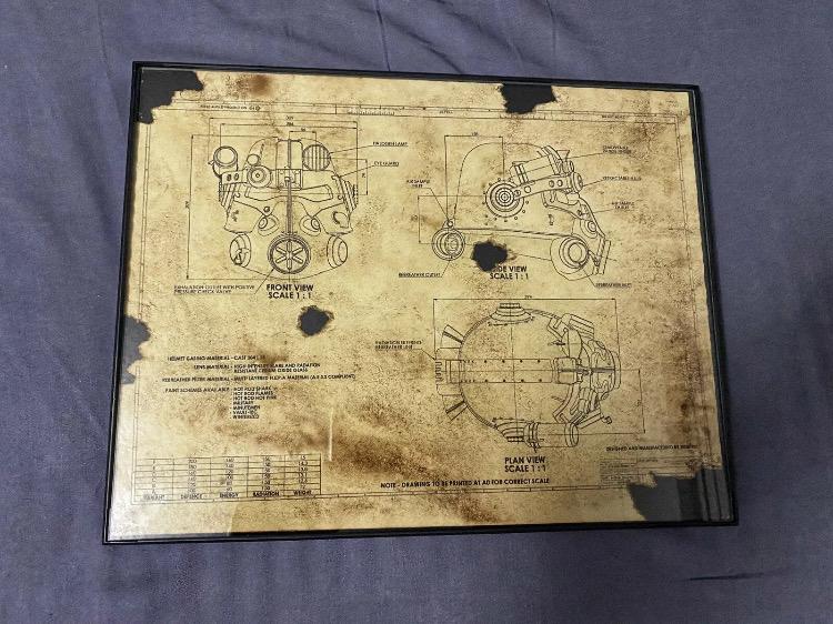 Fallout Power Armor Helmet Diagram (distressed & Framed) - Etsy