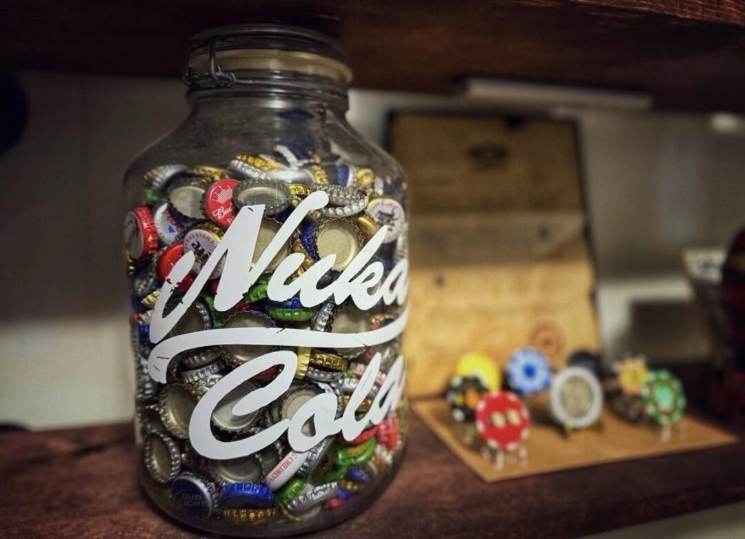 Large Fallout Vintage Jar of Caps - Etsy