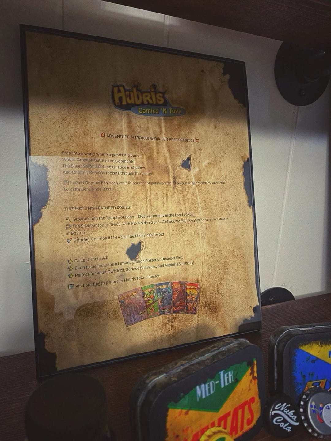 Fallout 4 Hubris Comics Advertisement (distressed & Framed) - Etsy