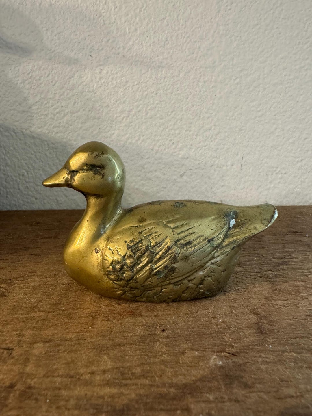 Vintage Small Brass Duck Solid Brass Duck Nursery Room Decor Vintage ...