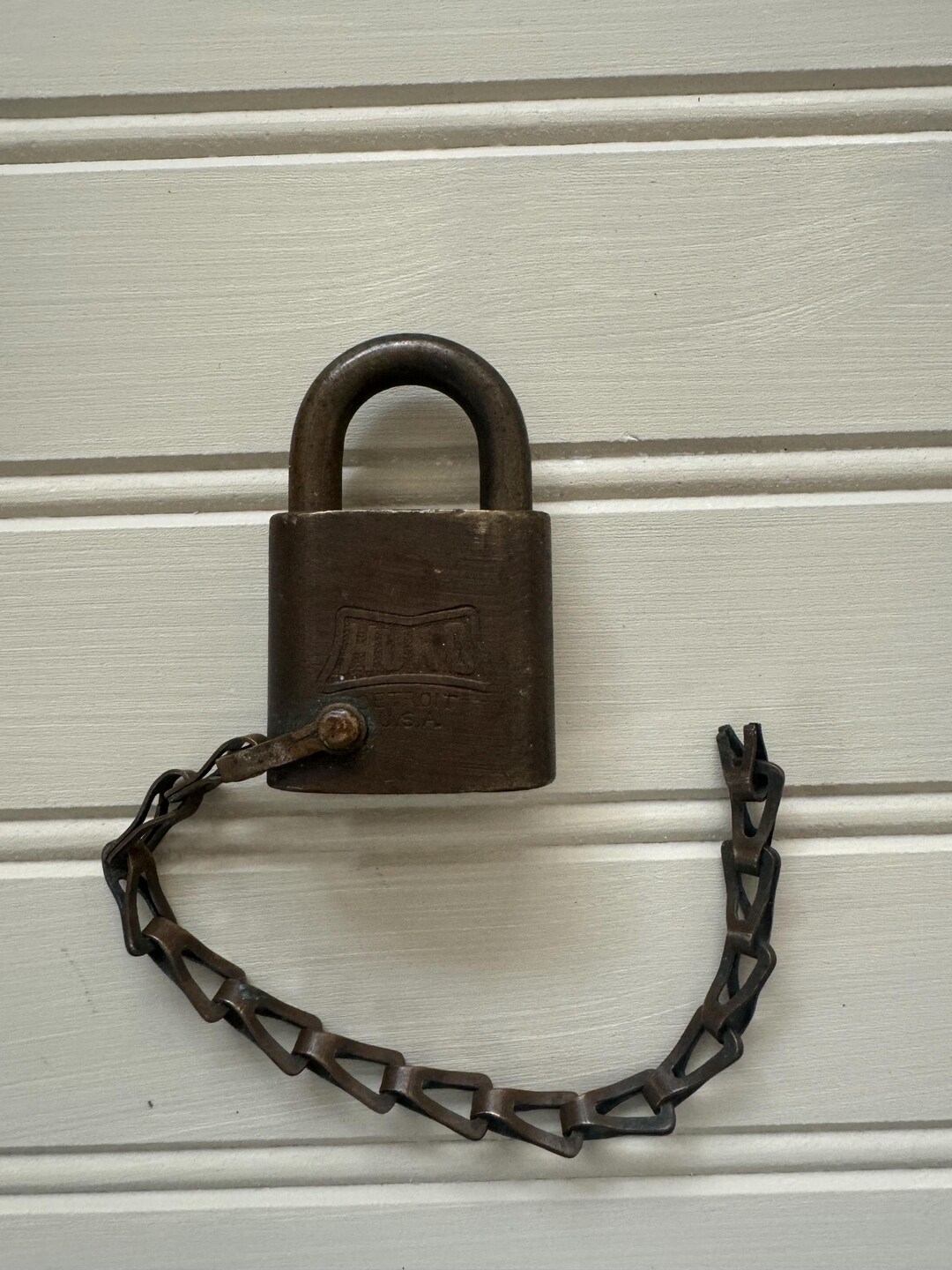 Vintage Unites States Navy Lock - USN Lock With Chain (no Key ...
