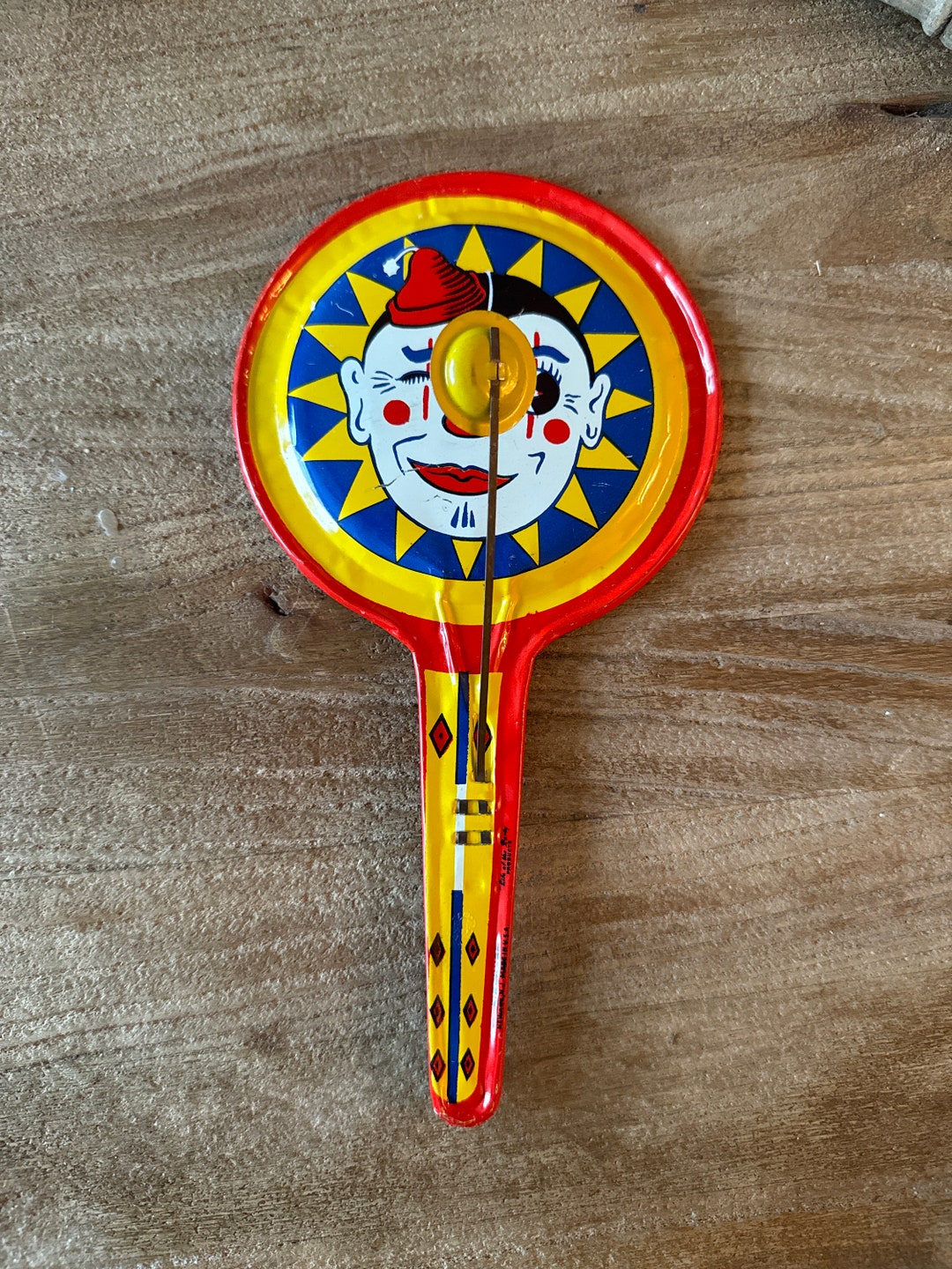 Kirchhof Vintage Metal Tin Clown Clacker- Vintage Circus Memorabilia ...